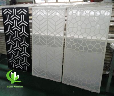 China CNC aluminum decorative panel with custom patterns laser cut screen panel powder coated 1000x2000mm size for sale
