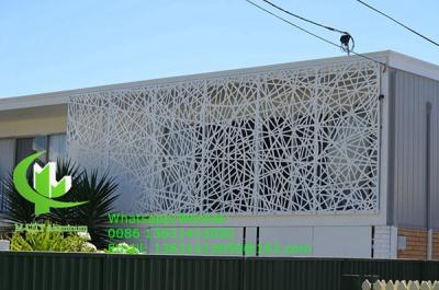 China Powder Coated Aluminum Screen Panel with Custom Design Laser Cutting for Facade in 1000x2000mm for sale
