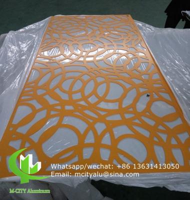 China CNC aluminum decorative panel with custom patterns laser cut screen panel 3mm thickness powder coated for sale