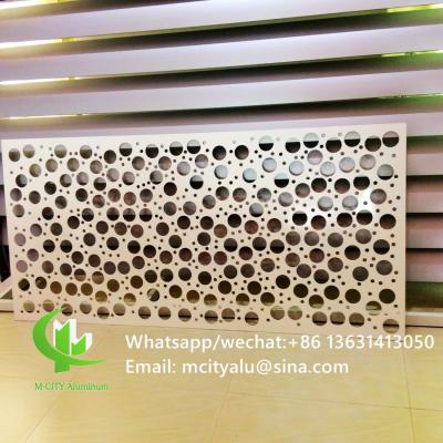 China 2.5mm Thick Powder Coated Perforated Aluminum Panel for Custom Facade Cladding and Decorative Sheet for sale