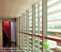 China Horizontal Powder Coated Aluminum Louver Aerofoil Sun Louver in 100mm to 600mm Sizes for Facade Curtain Wall for sale
