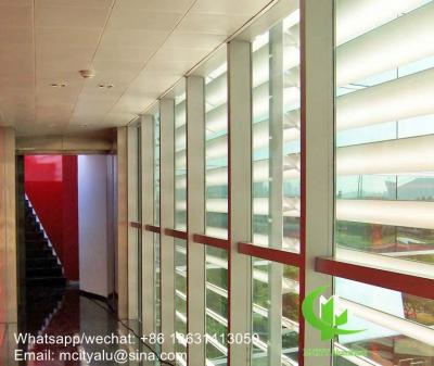 China Horizontal Powder Coated Aluminum Louver Aerofoil Sun Louver in 100mm to 600mm Sizes for Facade Curtain Wall for sale