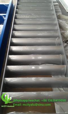 China 150mm Horizontal Fixed Powder Coated Aluminum Aerofoil Louver for Window Sunshade for sale