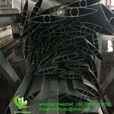 China 150mm Powder Coated Fixed System Aluminum Aerofoil Louver for Window Sunshade for sale