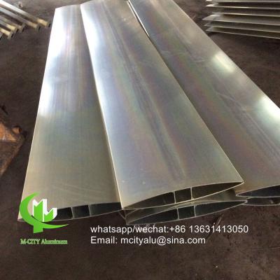 China 400mm Horizontal Powder Coated Aluminum Aerofoil Sun Louver for Facade Curtain Wall for sale