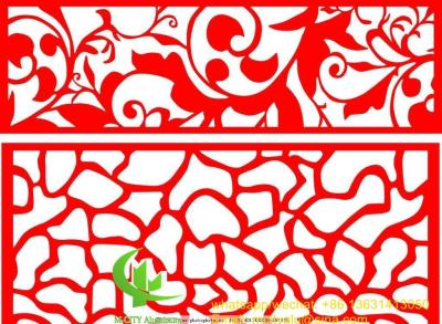 China Powder Coated Aluminum Laser Cut Panel with Custom RAL Colors in 1000x2000mm Size for Decorative Perforated Wall Applications for sale