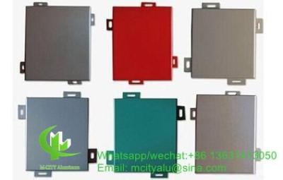 China Wooden Color 3mm Powder Coated Aluminum Cladding Panel for Facade and Curtain Wall for sale