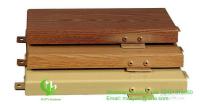 China 3mm thickness wood color bamboo pattern aluminum solid panel with powder coated PVDF paint for facade curtain wall cladding for sale