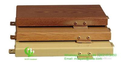 China 3mm thickness wood color bamboo pattern aluminum solid panel with powder coated PVDF paint for facade curtain wall cladding for sale