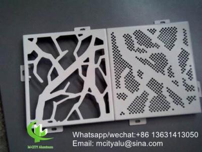 China Powder Coated Aluminum Facade Cladding Panel with Customizable Patterns in 1000x2000mm Size for sale