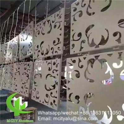 China 2.5mm Hollow Pattern Aluminum Cladding Panel with PVDF Finish for Facade Curtain Wall for sale