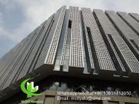 China Custom Made 3mm Thickness Round Hole Pattern Perforated Aluminum Facade Panel for Wall Decoration for sale