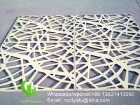 China 3mm Hollow Pattern Aluminum Cladding Panel with PVDF Finish for Facade Curtain Wall for sale