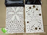 China Flower Style CNC Laser Screen Perforated 2.5mm Aluminum Facade Panel with Powder Coated Finish for Curtain Walls for sale