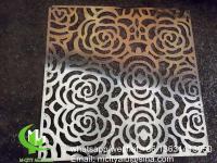 China 2.5mm Rose Design Laser Cut Aluminum Panel Powder Coated for Wall Cladding and Facade for sale