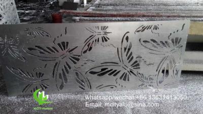 China 3mm Powder Coated Aluminum Cladding Panel with Butterfly Pattern for Facade Decoration for sale