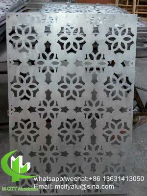 China CNC Laser Cut Perforated Aluminum Panel with Powder Coated Finish in Custom RAL Colors for Facade Cladding for sale