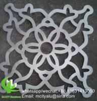 China 10mm Thick Powder Coated Perforated Aluminum Facade Panel with Custom Laser Cut Patterns for sale