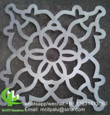 China 10mm Thick Powder Coated Perforated Aluminum Facade Panel with Custom Laser Cut Patterns for sale
