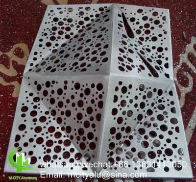 China 5mm Thick Powder Coated Perforated Aluminum Panel for Facade Curtain Wall with Custom Patterns for sale