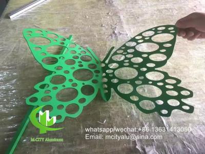 China 3mm Powder Coated Perforated Aluminum Panel with Custom CNC Carving for Facade Cladding for sale