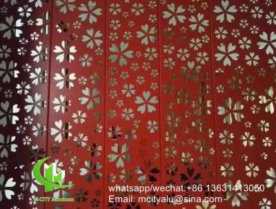 China 5mm Thick Powder Coated Perforated Aluminum Screen Panel with Custom Patterns for Facade Curtain Wall for sale