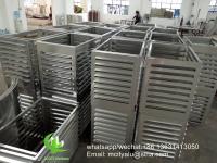 China 2.5mm Thickness Powder Coated Aluminum AC Cover with Custom Patterns for Facade Decoration for sale