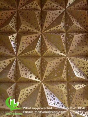 China Powder Coated Aluminum Laser Cut Panel with Custom RAL Colors in 1000x2000mm for Decorative Facade for sale