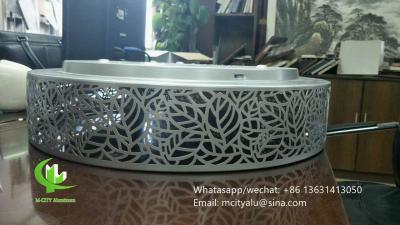 China 2mm Thick PVDF Painted Perforated Aluminum Facade Panel with Custom Patterns for Decoration for sale