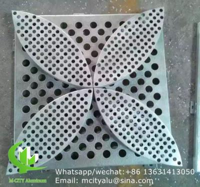 China 2.5mm thickness aluminum veneer sheet facade cladding panel with powder coated surface and custom patterns for curtain wall decoration for sale