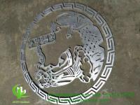 China 3mm thick powder coated aluminum perforated panel with laser cutting craft for facade decoration for sale