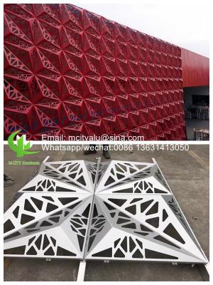 China 3D Powder Coated Perforated Aluminum Panel with Custom RAL Colors and Laser Cut Design for Facade Cladding for sale