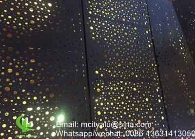 China Powder coated aluminum perforated panel with custom RAL colors for laser cut facade cladding for sale