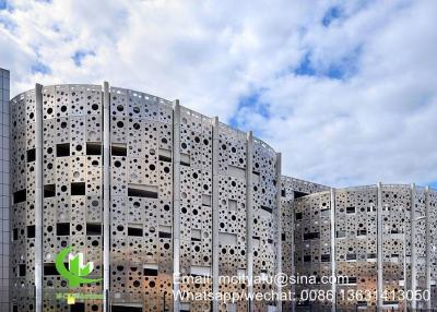 China 2mm Thickness Hollow Design Powder Coated Perforated Aluminum Panel for Facade Cladding for sale