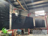 China Matt Black Perforated Aluminum Facade with High Weather Resistance Long Lifespan and Low Maintenance for sale