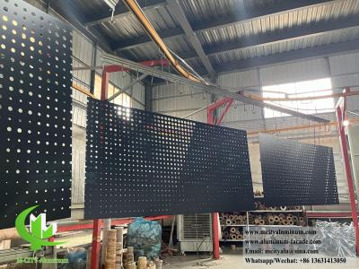 China Matt Black Perforated Aluminum Facade with High Weather Resistance Long Lifespan and Low Maintenance for sale