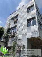 China 3mm Thickness Powder Coated Aluminum Cladding Panel with Customizable Perforated Patterns for 3D Facade for sale