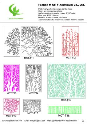 China Custom RAL Colors Powder Coated Aluminum CNC Laser Cut Panel 1000x2000mm for Facade Cladding for sale