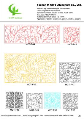China Powder Coated Aluminum Perforated Panel 1000x2000mm with Customizable Patterns for Facade Cladding for sale