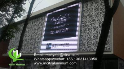 China CNC Laser Cut Powder Coated Aluminum Facade Panel with Custom RAL Colors for Decorative Cladding for sale