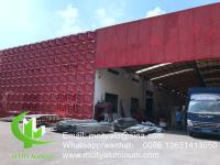 China Powder Coated Perforated Aluminum Facade Panel with Customizable RAL Colors and CNC Turret Punching for sale