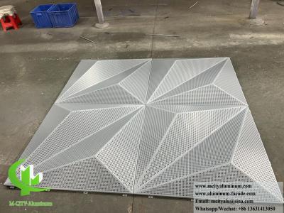 China PVDF Coated 3mm Perforated Aluminum Cladding with Customizable Designs for Metal Facade Panels for sale