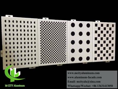 China CNC Perforating PVDF Coated Aluminum Cladding Panel with Customized Design for Outdoor Facade for sale
