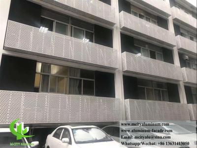 China Powder Coated Perforated Aluminum Panel with Customizable Size and CNC Laser Cut for Facade Cladding for sale