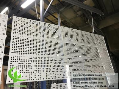 China 3mm Thickness Powder Coated Aluminum Cladding Panel with Customizable Perforated Patterns for sale