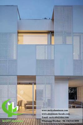 China CNC Punching Powder Coated Aluminum Facade Cladding with Customizable Designs for Solid Wall Panels for sale