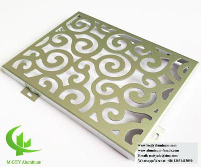 China Powder Coated Perforated Aluminum Cladding Panel 1200x2400mm for Architectural Aluminum Facade for sale