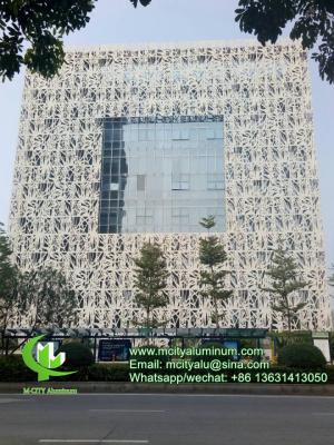 China Powder Coated Perforated Aluminum Facade Panel with Customizable RAL Colors and CNC Laser Cutting for sale
