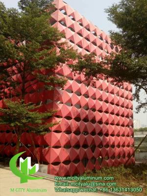 China Custom Made Powder Coated Aluminum Facade Panel Cladding Panel 1000x2000mm for Curtain Wall for sale