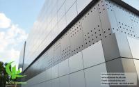 China Powder Coated Perforated Aluminum Facade Cladding Panel 1200x2400mm for Decorative Wall Cladding for sale